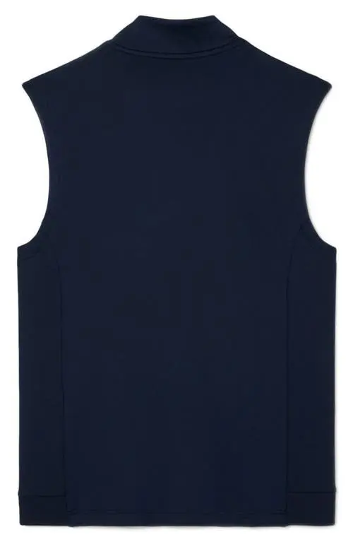 (取寄) ラコステ メンズ スリーブレス クオーター ジップ セーター Lacoste men Sleeveless Quarter Zip Sweater Navy Blue Lacoste Sleeveless Quarter Zip Pullover - Navy Blue | Editorialist
